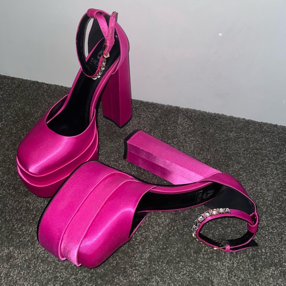 Shoes | Pink Platform Chunky Heels | Poshmark